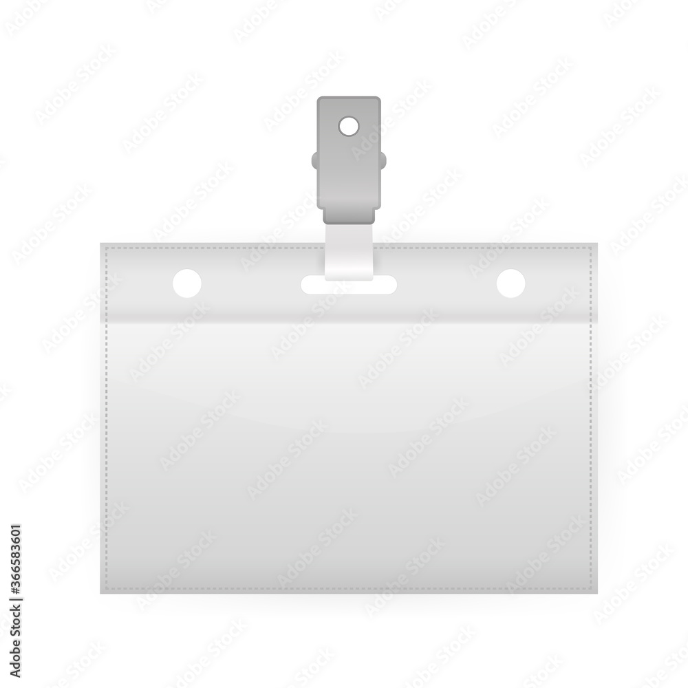 Card with name tag ampty on white background. Vector design. Blank ...