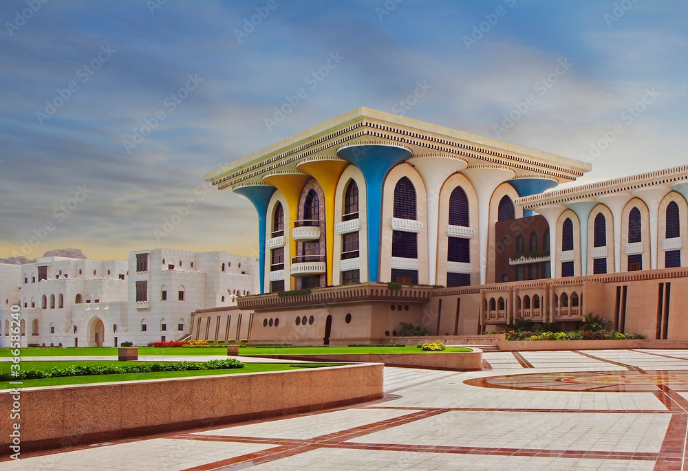 Foto Stock Muscat, Oman, Al-Alam Palace. The Royal Palace, one of the ...