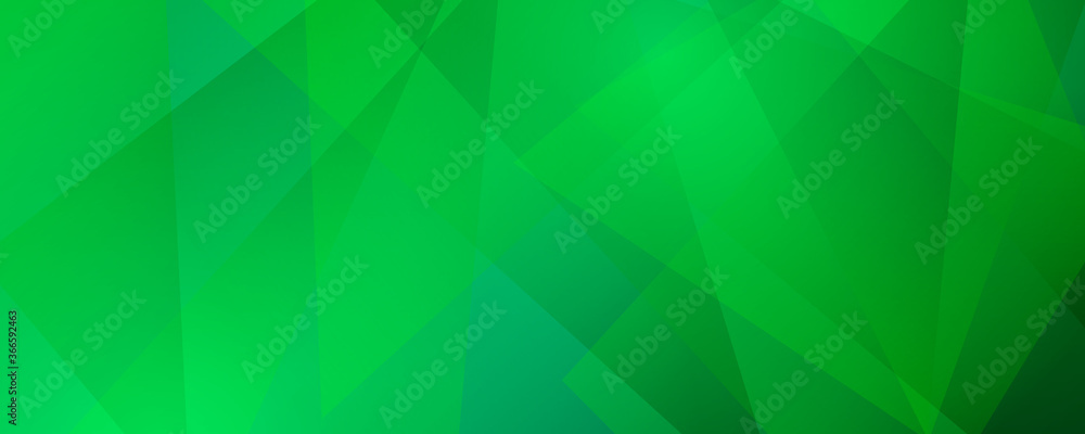 Abstract green geometric vector background for wide banner, can be used ...