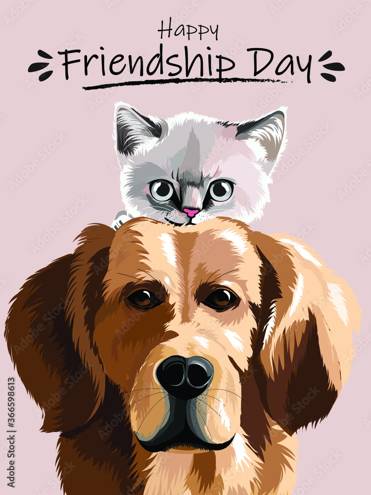 Friendship Day. This illustration is made on the friendship between ...