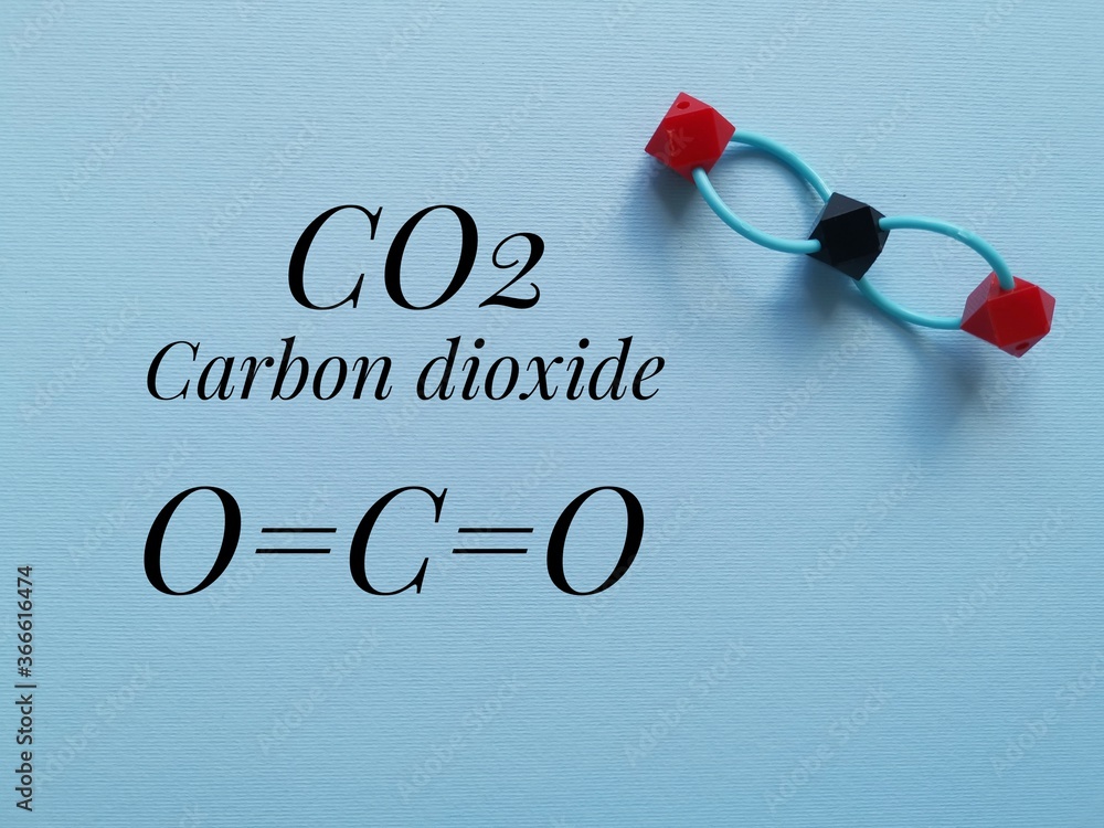 Structural chemical formula and molecular structure model of carbon ...