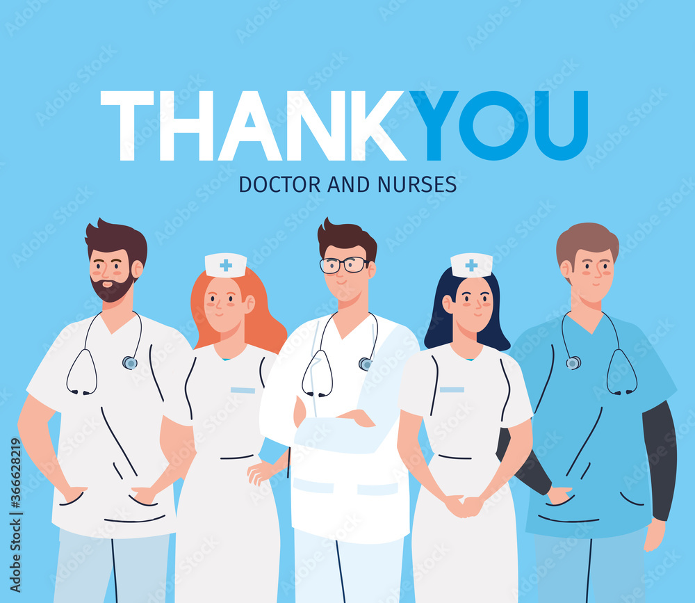 thank you doctors and nurses working in hospitals, fighting the ...