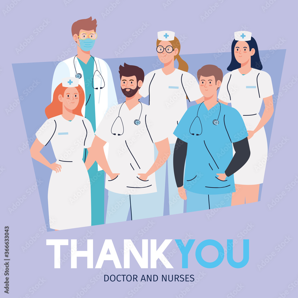 thank you doctors and nurses working in hospitals, fighting the ...