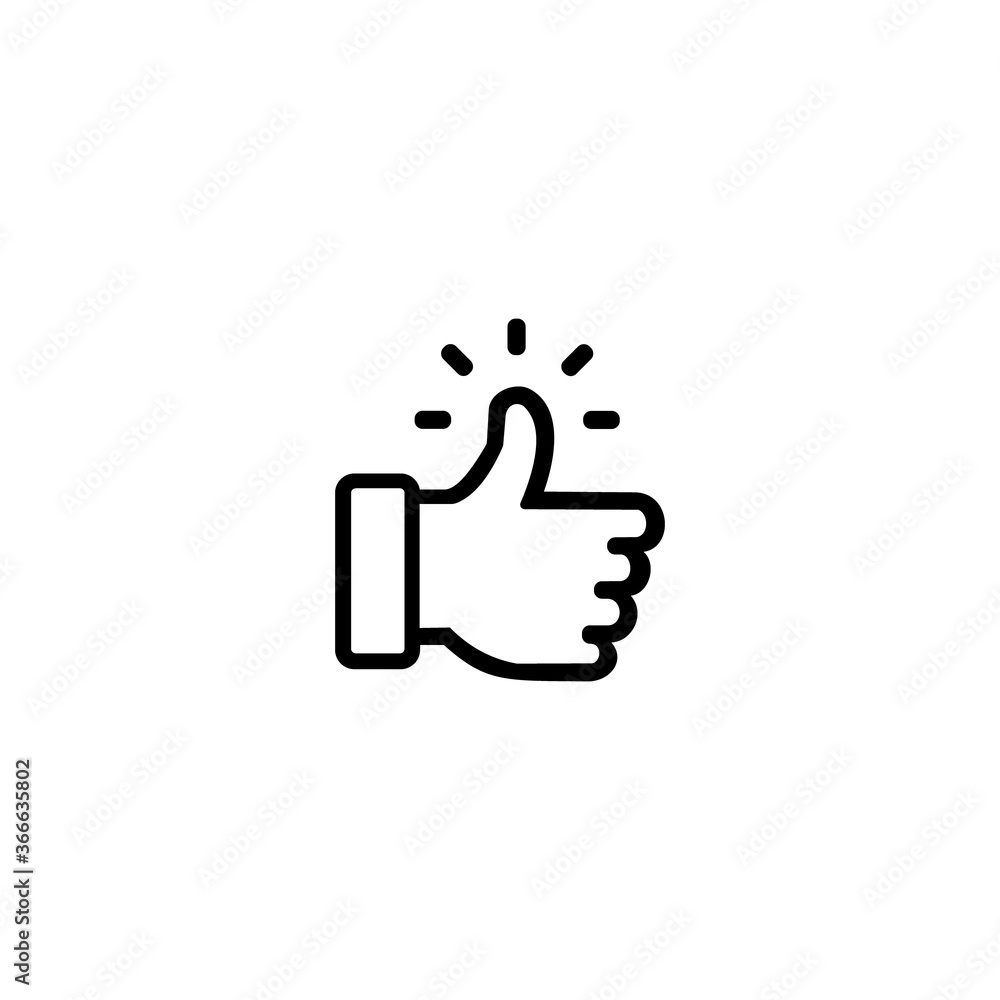 Thumbs up icon symbol vector Stock Vector | Adobe Stock
