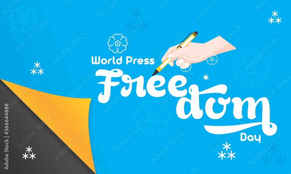 World Press Freedom Day Creative Design with Blue Background and ...
