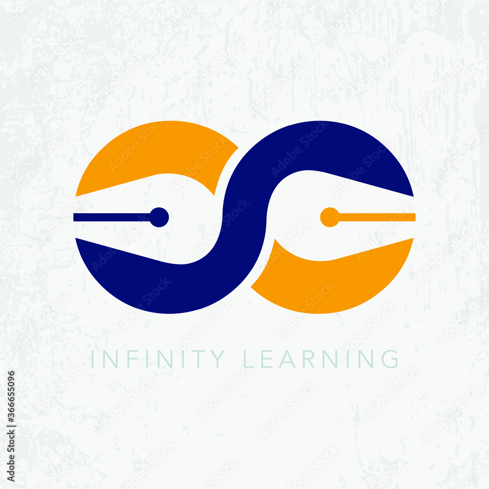 Infinity logo design inspiration for education. Stock Vector | Adobe Stock