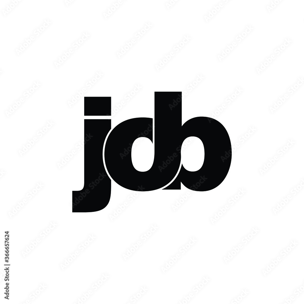 Letter job simple monogram logo design vector Stock Vector | Adobe Stock