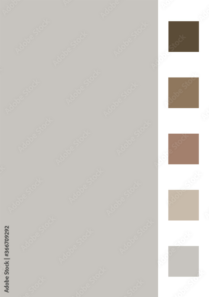 Vector flat minimalistic template with squares of the color palette ...