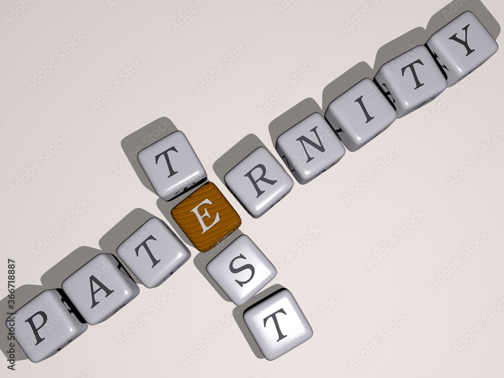 paternity test combined by dice letters and color crossing for the ...