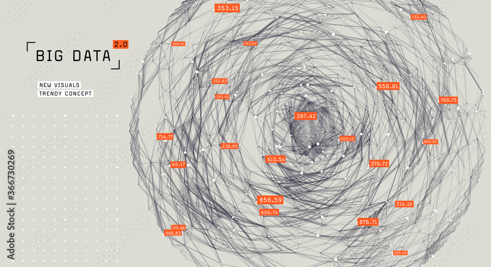 Cluster of communication links. Social media graph background ...