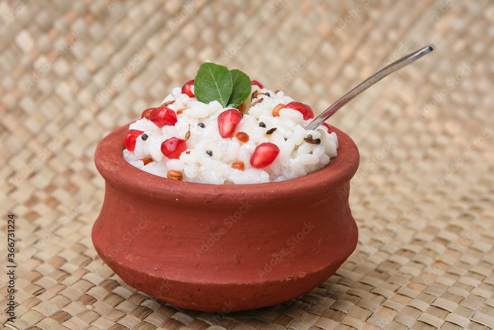 Indian food curd rice, yogurt rice a very popular dish of South India ...