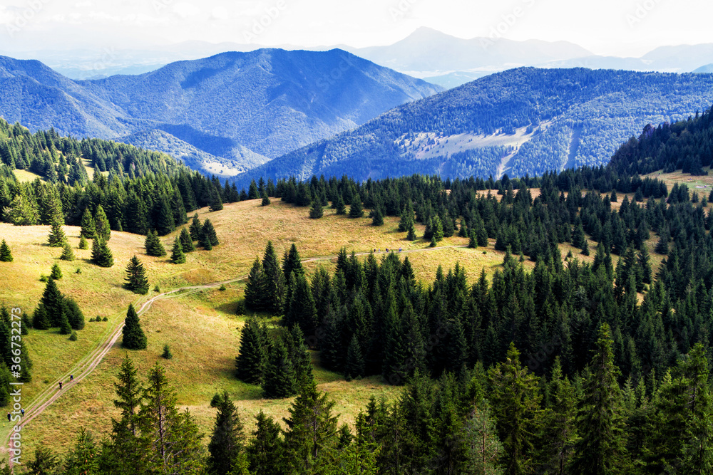 Beautiful mountain scenery from Small Rozsutec in Mala Fatra National ...