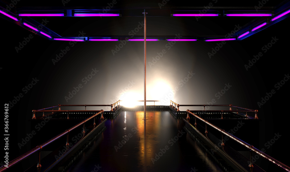 Strip Club Stage And Lights Stock Photo | Adobe Stock