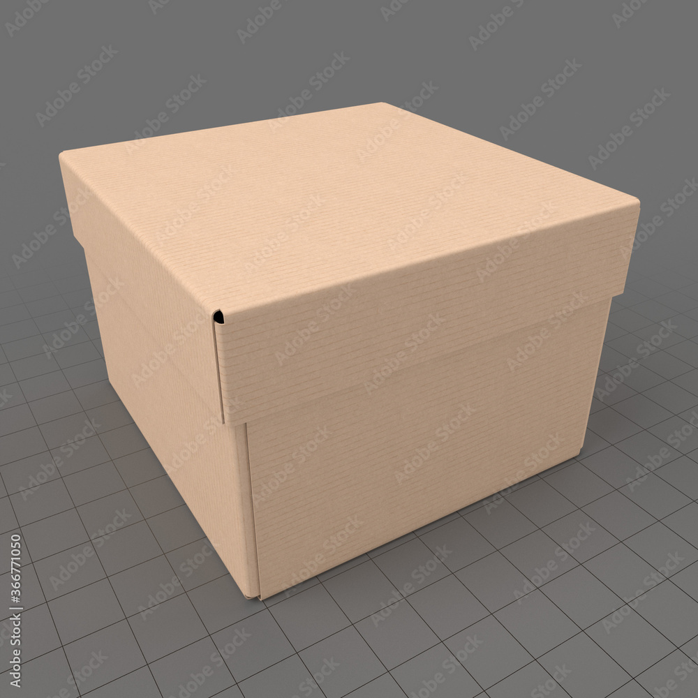 Cardboard box 1 Stock 3D asset | Adobe Stock