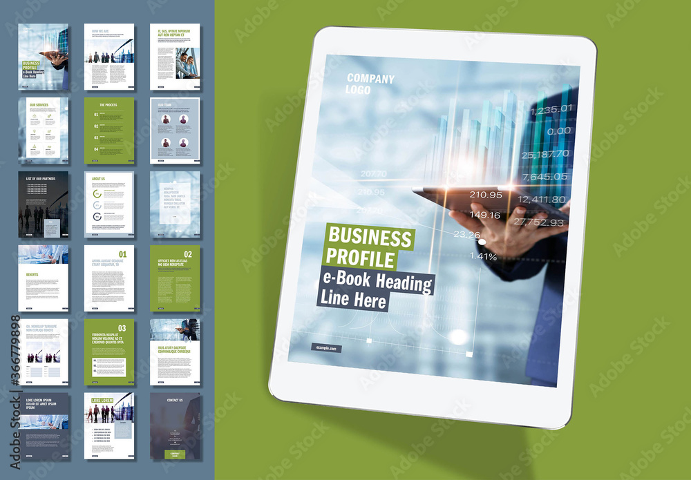 Business Profile E-Book Layout Stock Template | Adobe Stock