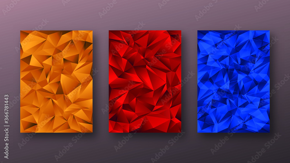 Set of background, geomatric minimal modern pattern A4 size paper ...