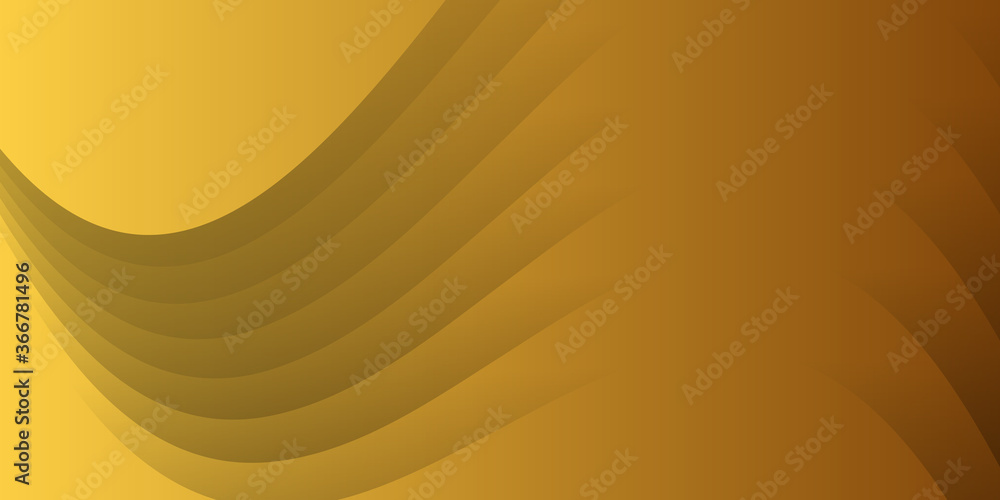 Yellow background overlap gold and black sheets, modern abstract ...