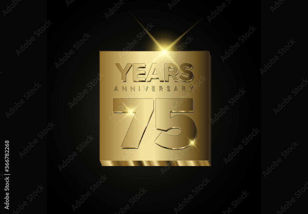 75 Year Anniversary Banner Layout Stock Template | Adobe Stock
