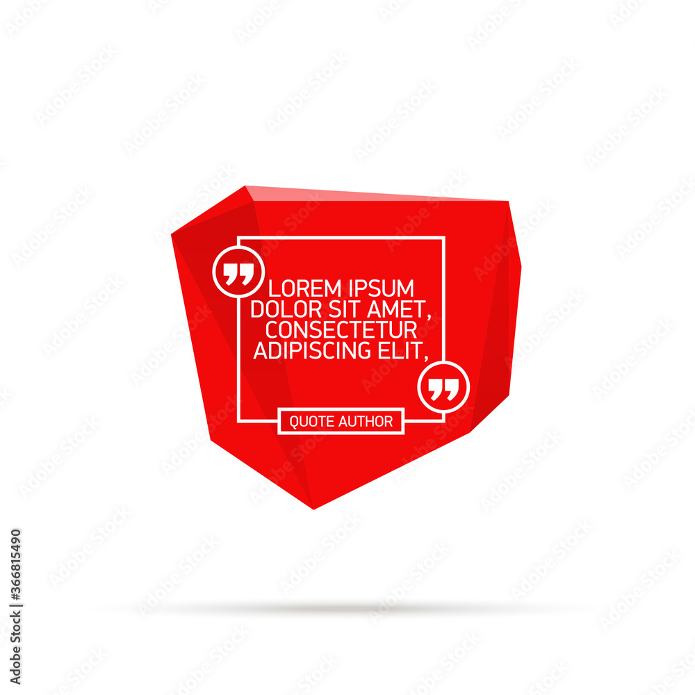 Design Quote speech bubble paper origami for message isolated on white ...