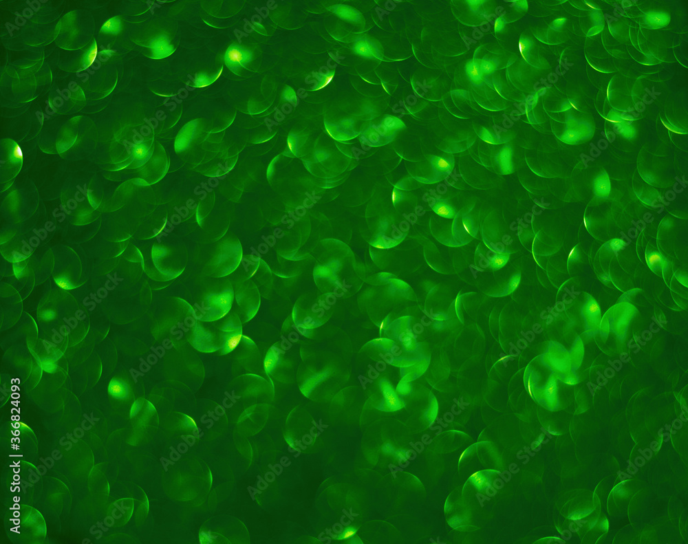 Green sequins background. Bubbles and reflexion texture of glitter ...