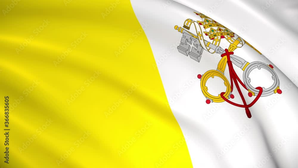 Vatican City National Flag - 4K seamless loop animation of the Vatican ...