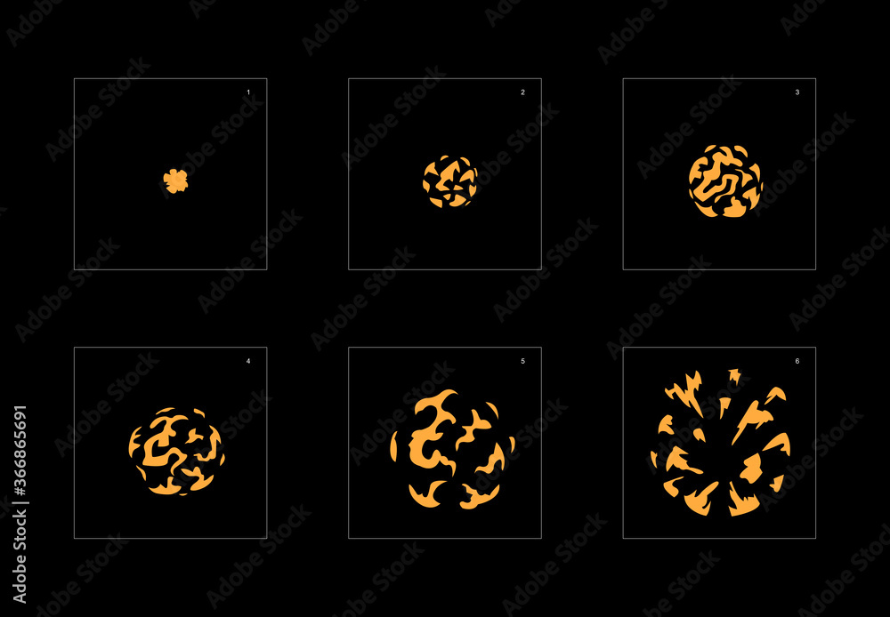 Shine dust effect. Dust explosion animation effect. Animation sprite ...