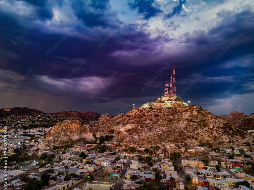 cerro de la campana primer lluvia julio 2020 hermosillo sonora mexico ...