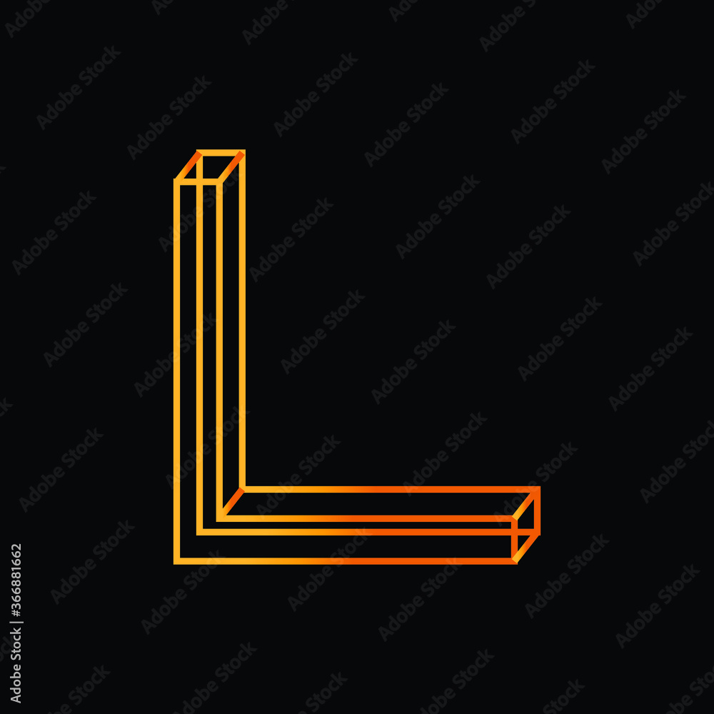 initial simple minimal biased based vector logo design of letter L with ...