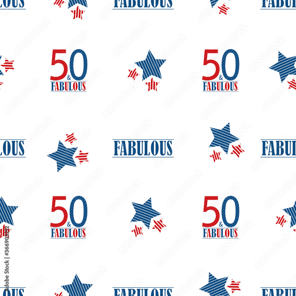 50 Blue And White Stars