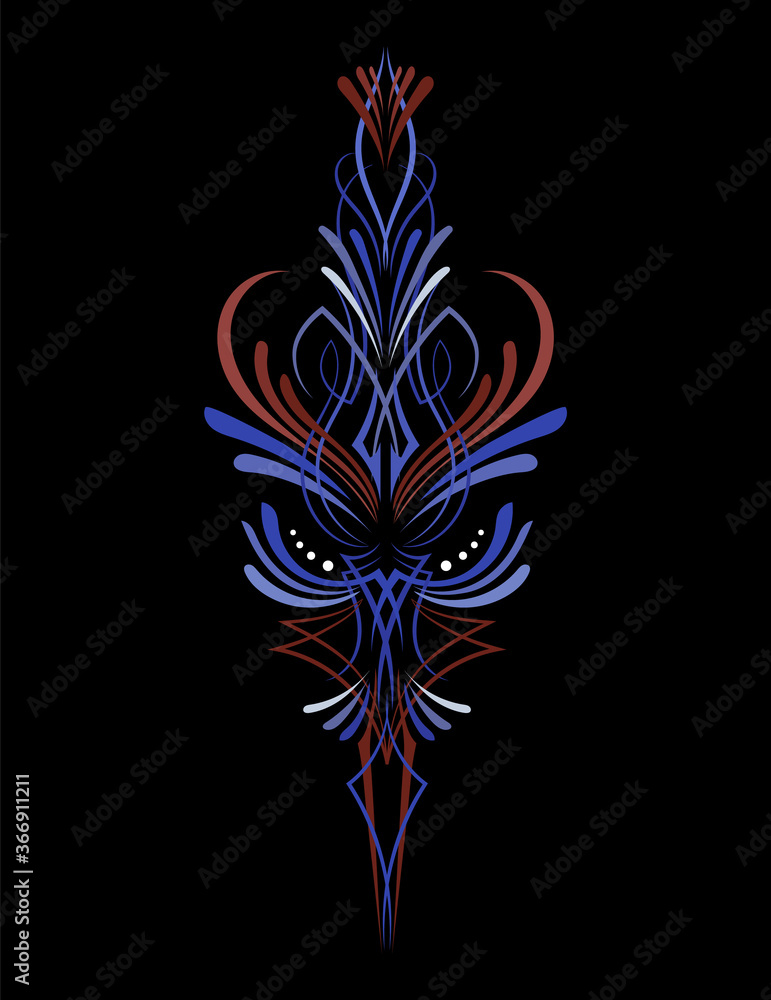 vintage pinstripe vertical design line art element vector illustration ...