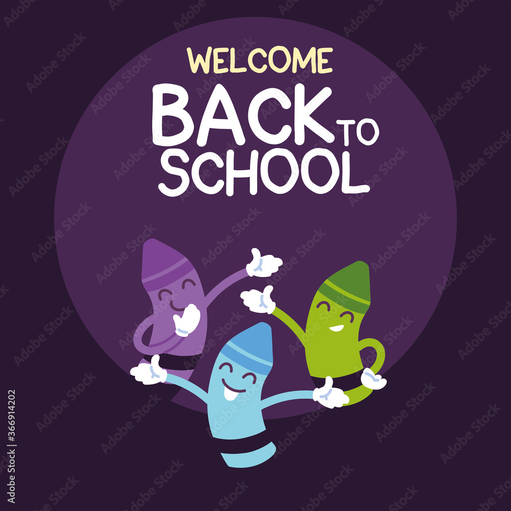 back to school banner, colorful welcome back to school template ...