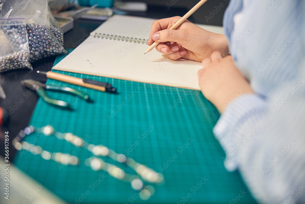 Process of draft creation for a jewel product Stock Photo | Adobe Stock