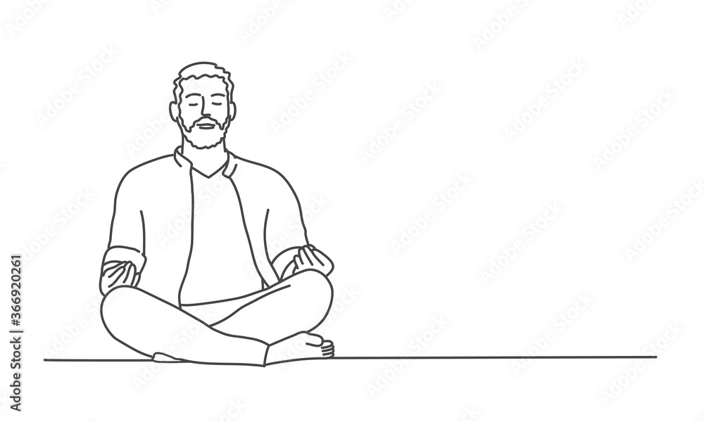Man Sitting Down Drawing