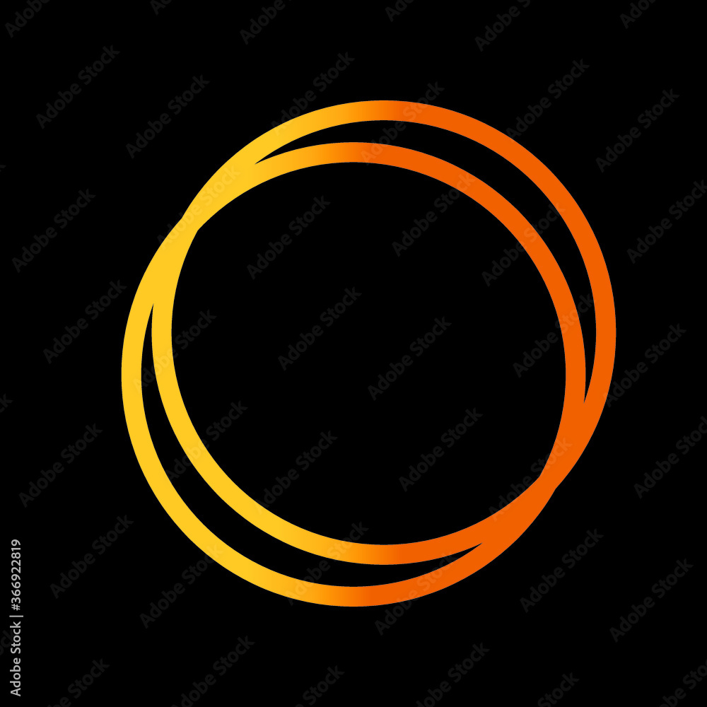 initial minimal simple vector logo design of letter O with black ...