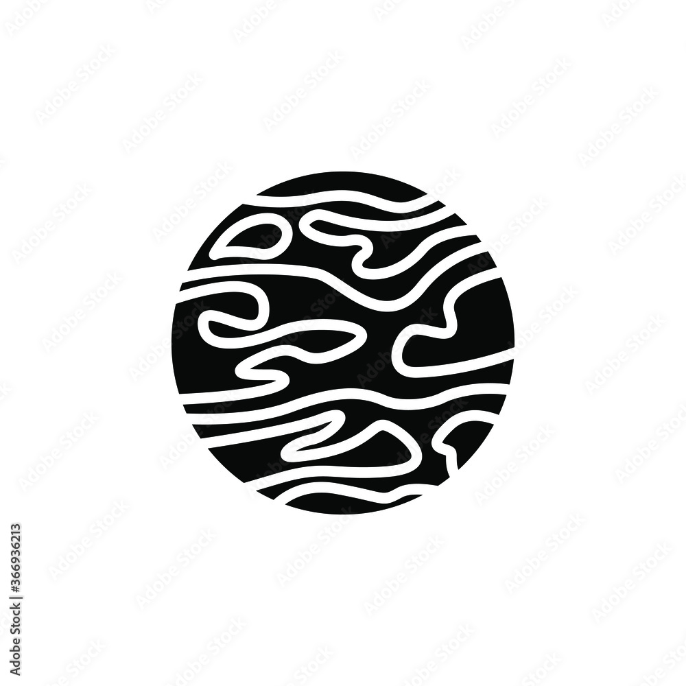 Mars planet icon vector. Mars planet simple sign, logo. Stock Vector ...