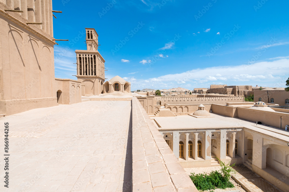 Aghazadeh Mansion and its windcatcher, Abarkook, Yazd Province, Iran ...