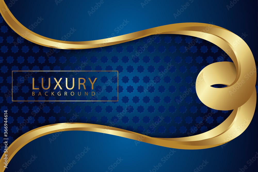Modern luxury background design with golden wavy shapes premium vector ...
