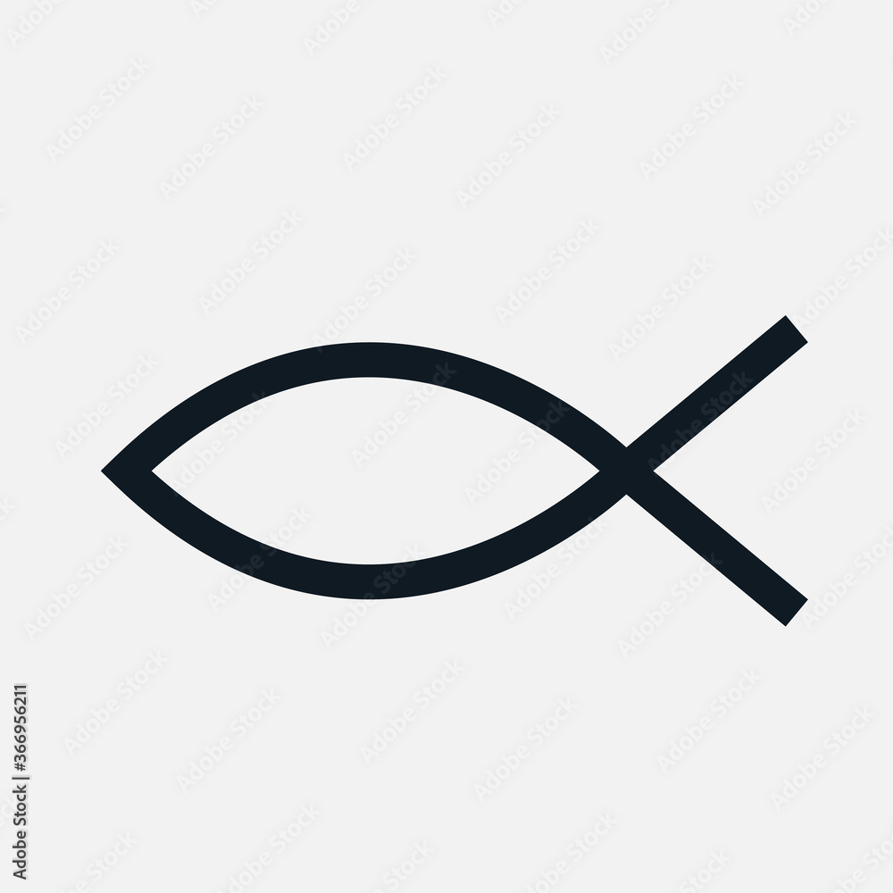 Symbol ikona kościół katolicki ryba Stock Vector | Adobe Stock