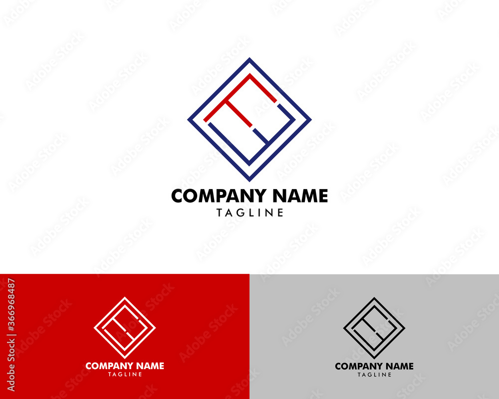 Initial letter FE logo template design Stock Vector | Adobe Stock