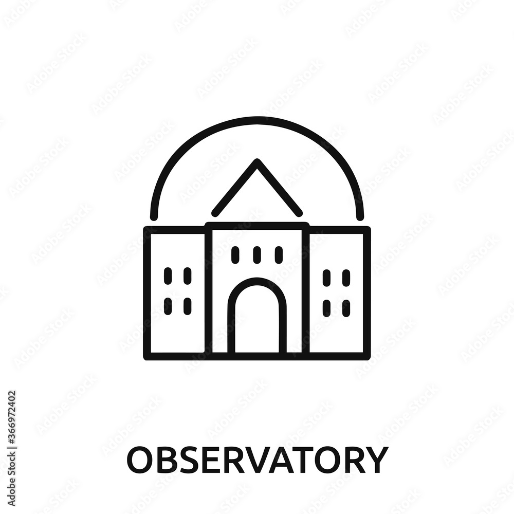 observatory icon vector. observatory sign symbol for modern design ...