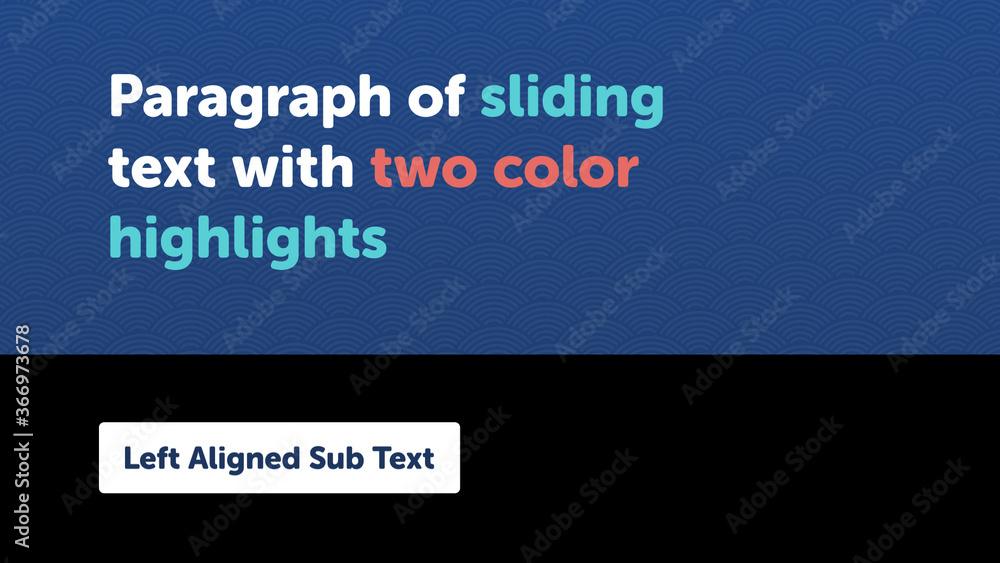 Sliding Highlighted Text Overlay Stock Template | Adobe Stock