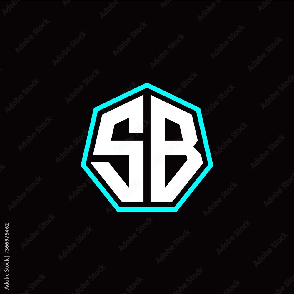 S B initials modern polygon logo template Stock Vector | Adobe Stock