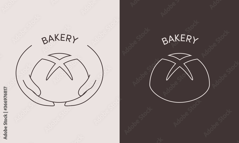 Bread Logo Design - Vector illustration, decorative or logo design in ...