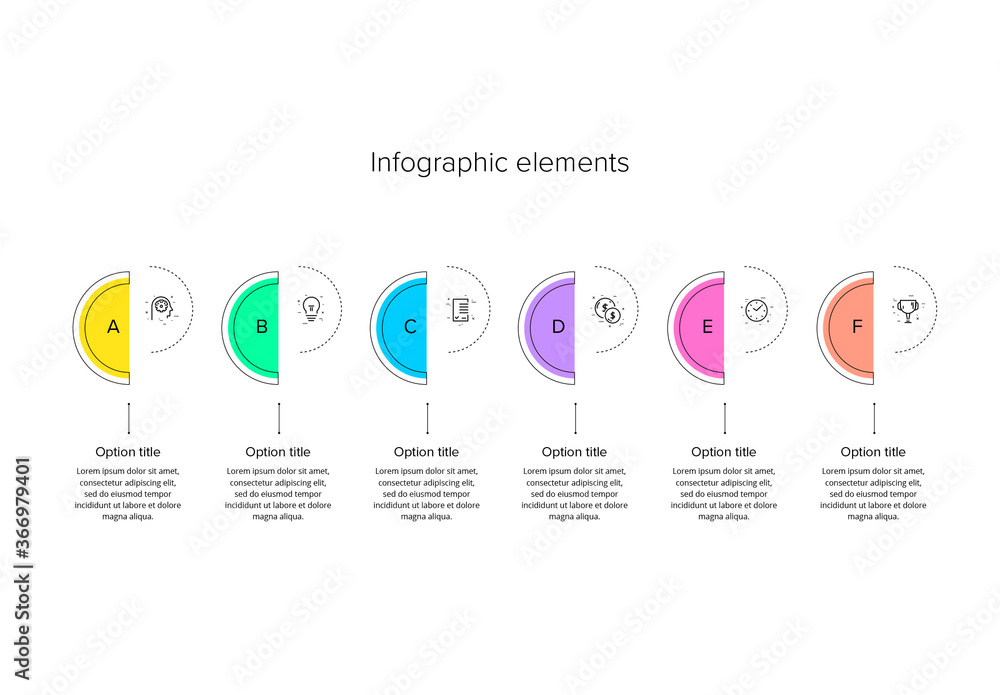 6 Step Infographic Stock Template | Adobe Stock