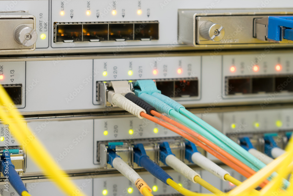 Modern cable internet connection. There are high speed central router ...
