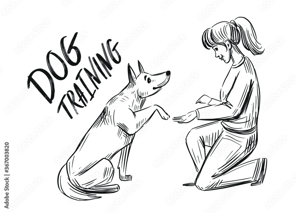 Dog Trainer Drawing