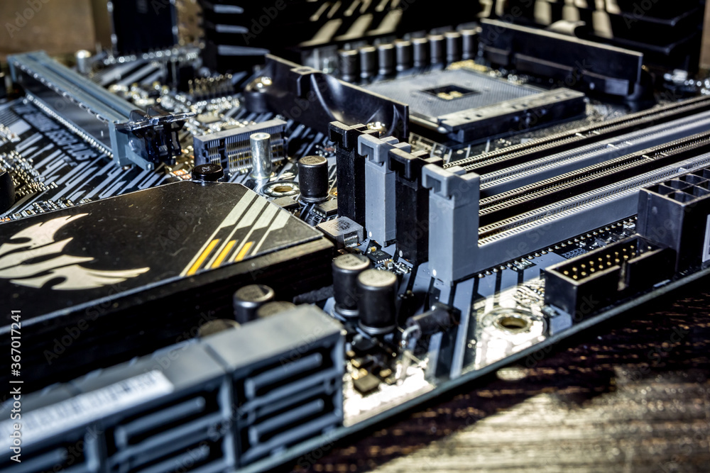 Socket am4 for amd processor on black motherboard asus tuf gaming on ...