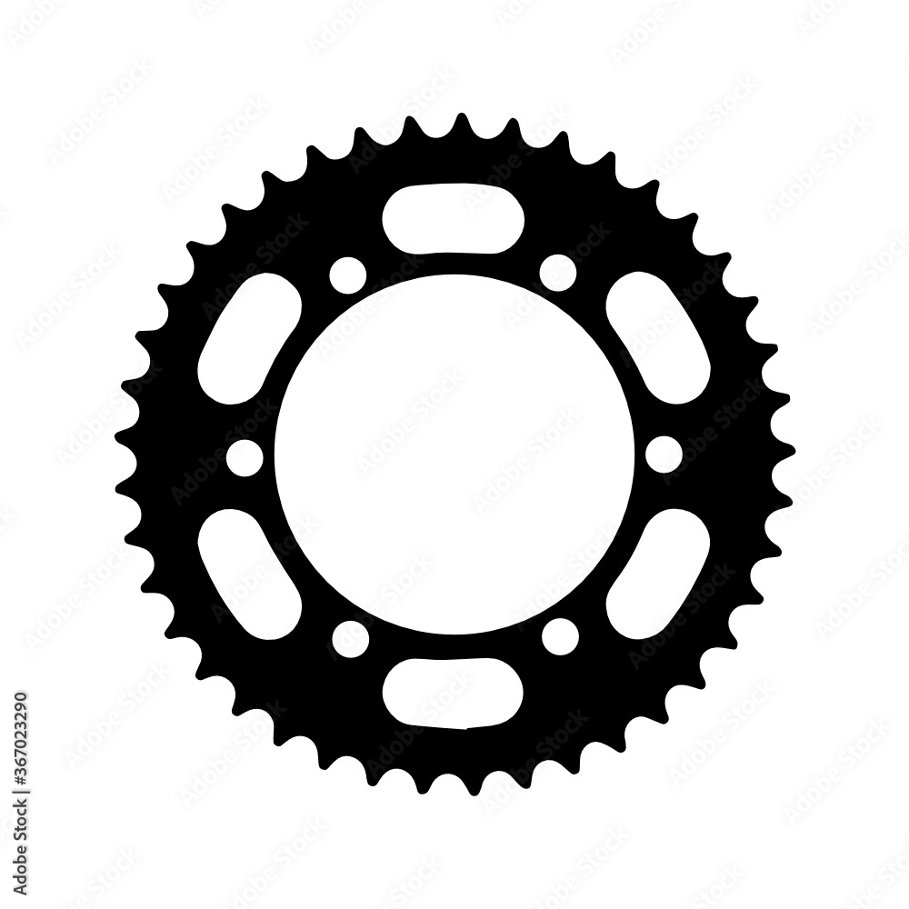 Sprocket Gear Vector Illustration Stock Vector | Adobe Stock
