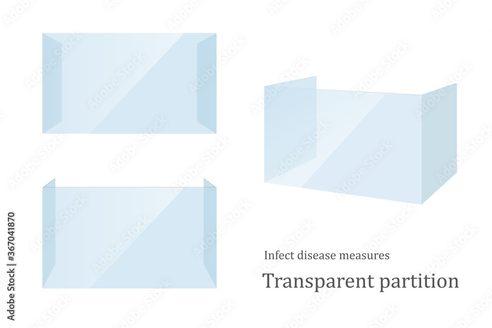 Vector illustration set of splash infection countermeasure partition ...