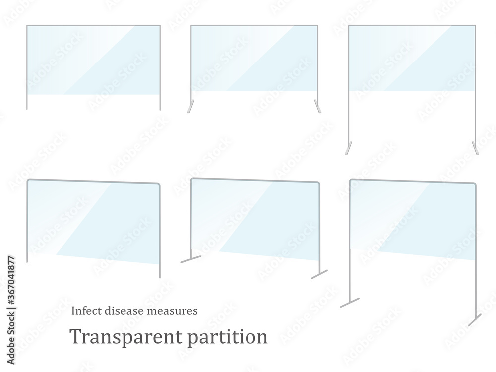 Vector illustration set of splash infection countermeasure partition ...